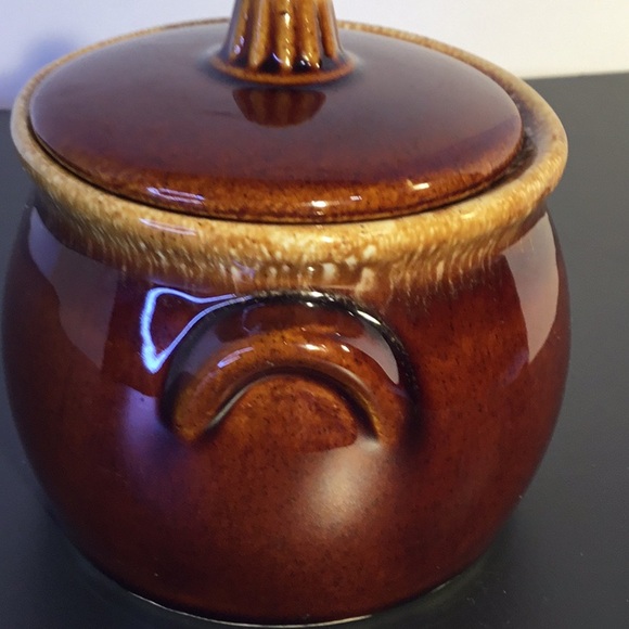 Hull Pottery | Dining | Vintage Hull Pottery Brown Drip Glaze Sugar ...